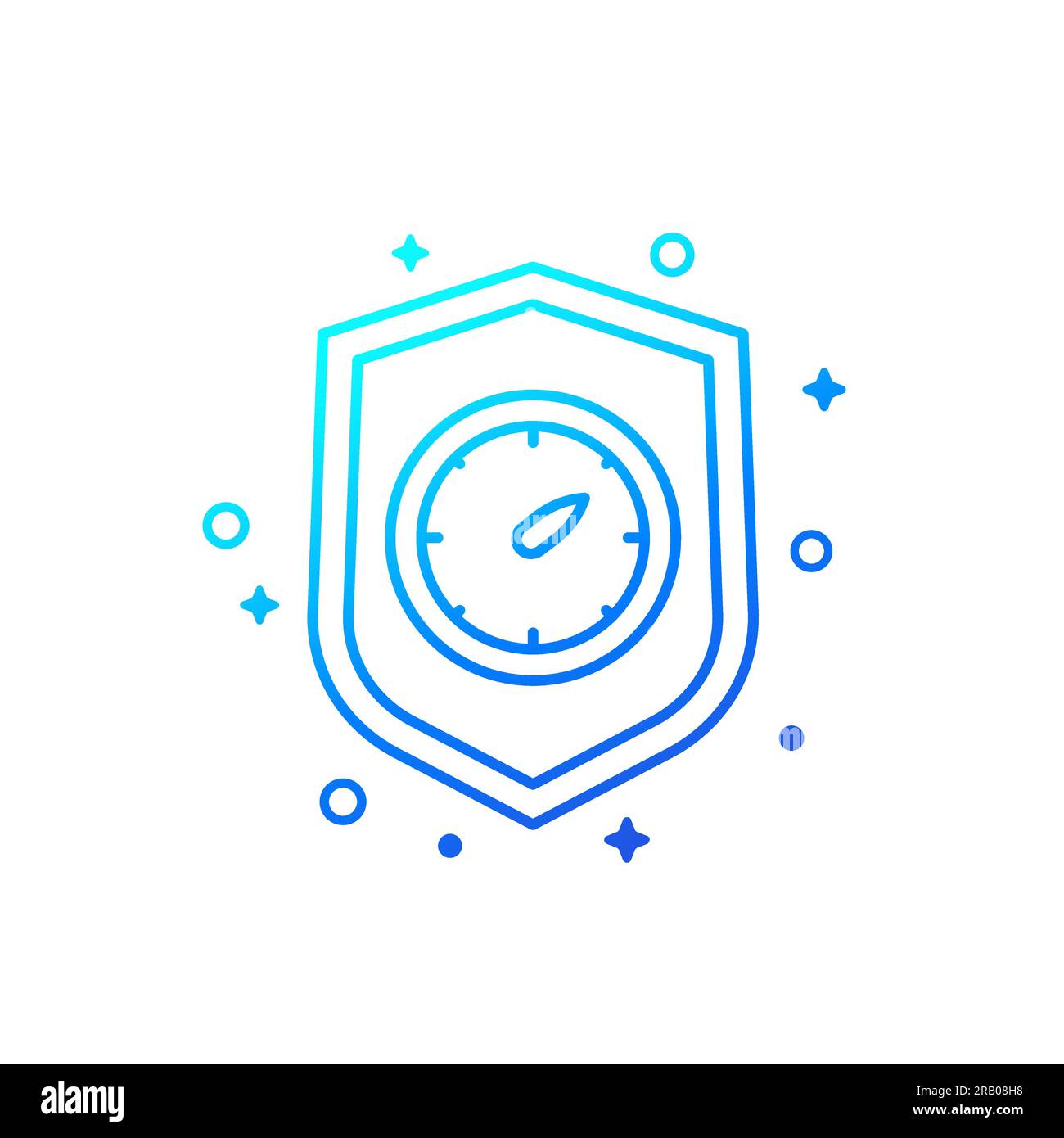 Security check linear icon Cut Out Stock Images & Pictures - Alamy