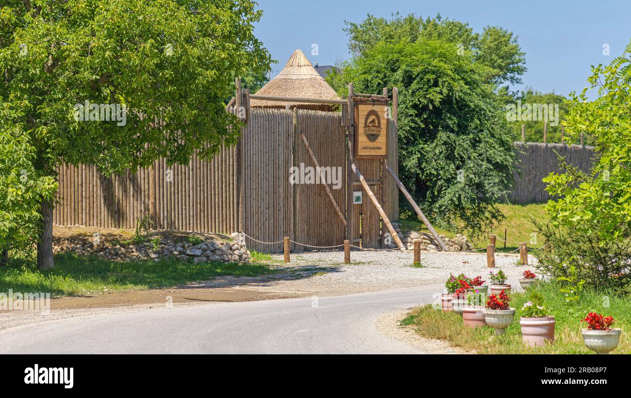 Indjija, Serbia - July 03, 2023: Wooden Walls Celtic Village Advetnure ...