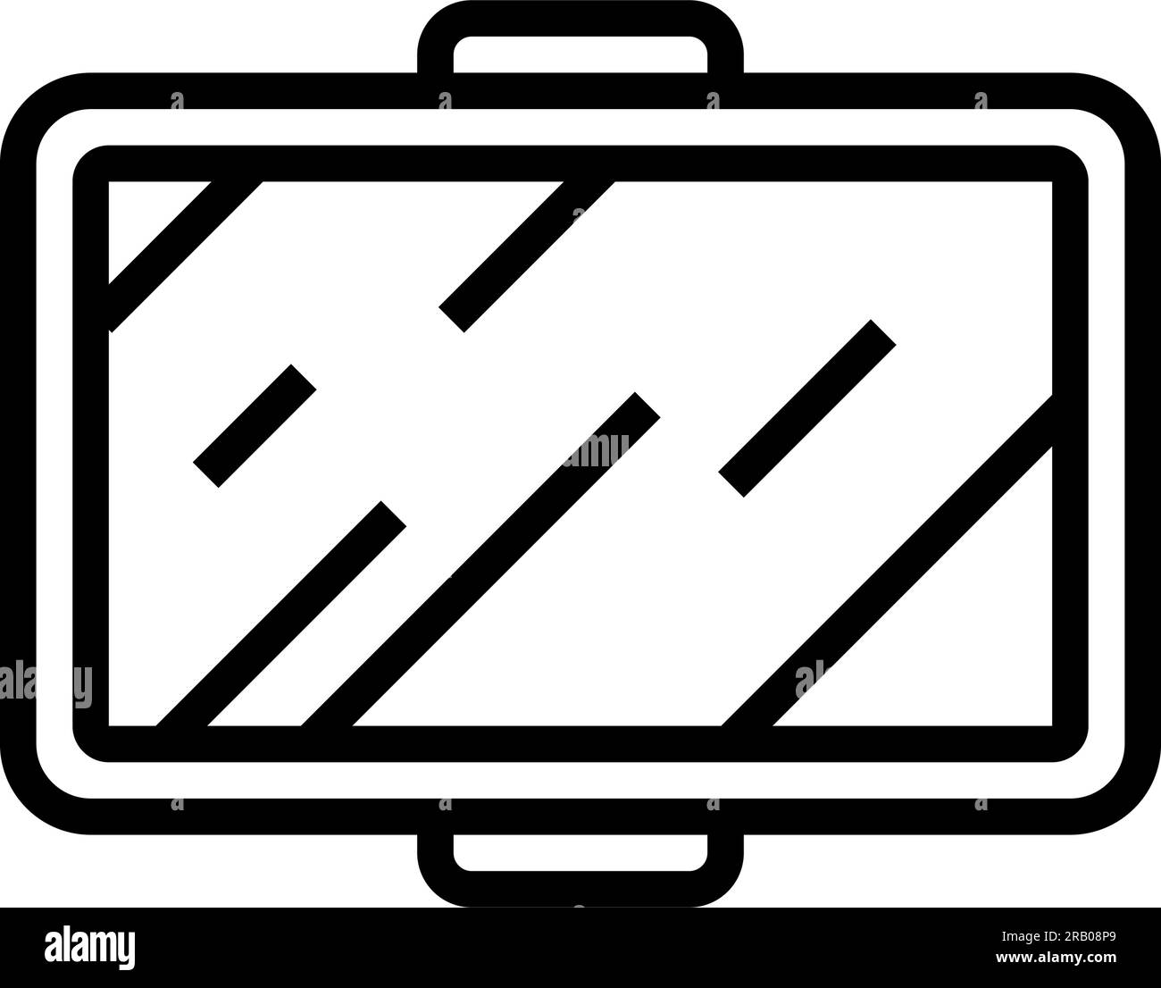 lunch box glass healthy line icon vector illustration Stock Vector ...