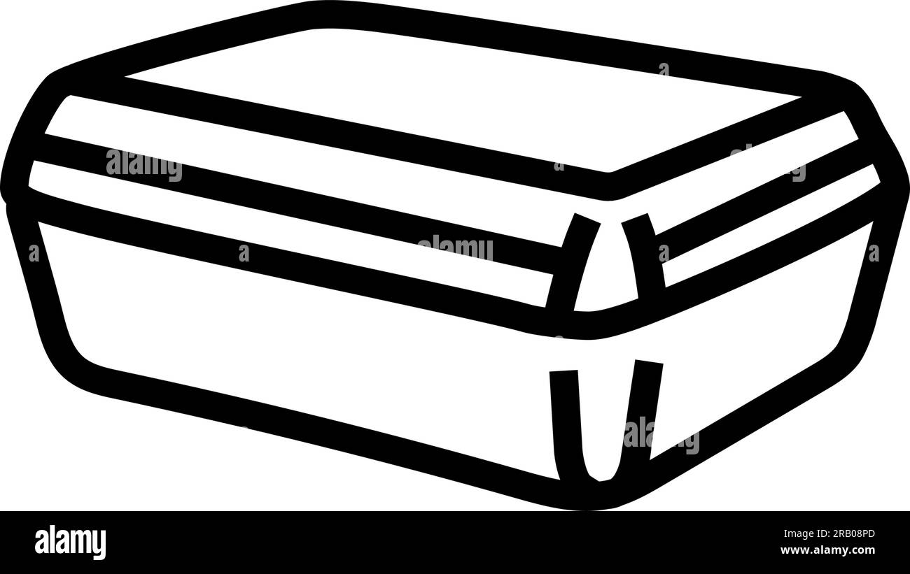 lunch box plastic school line icon vector illustration Stock Vector ...