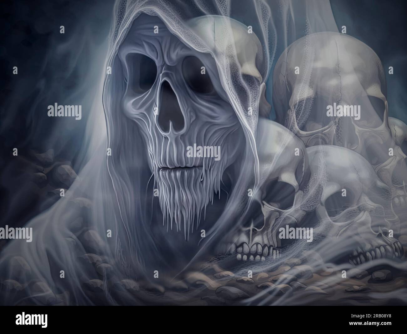 Pile of skulls illustration hi-res stock photography and images - Alamy