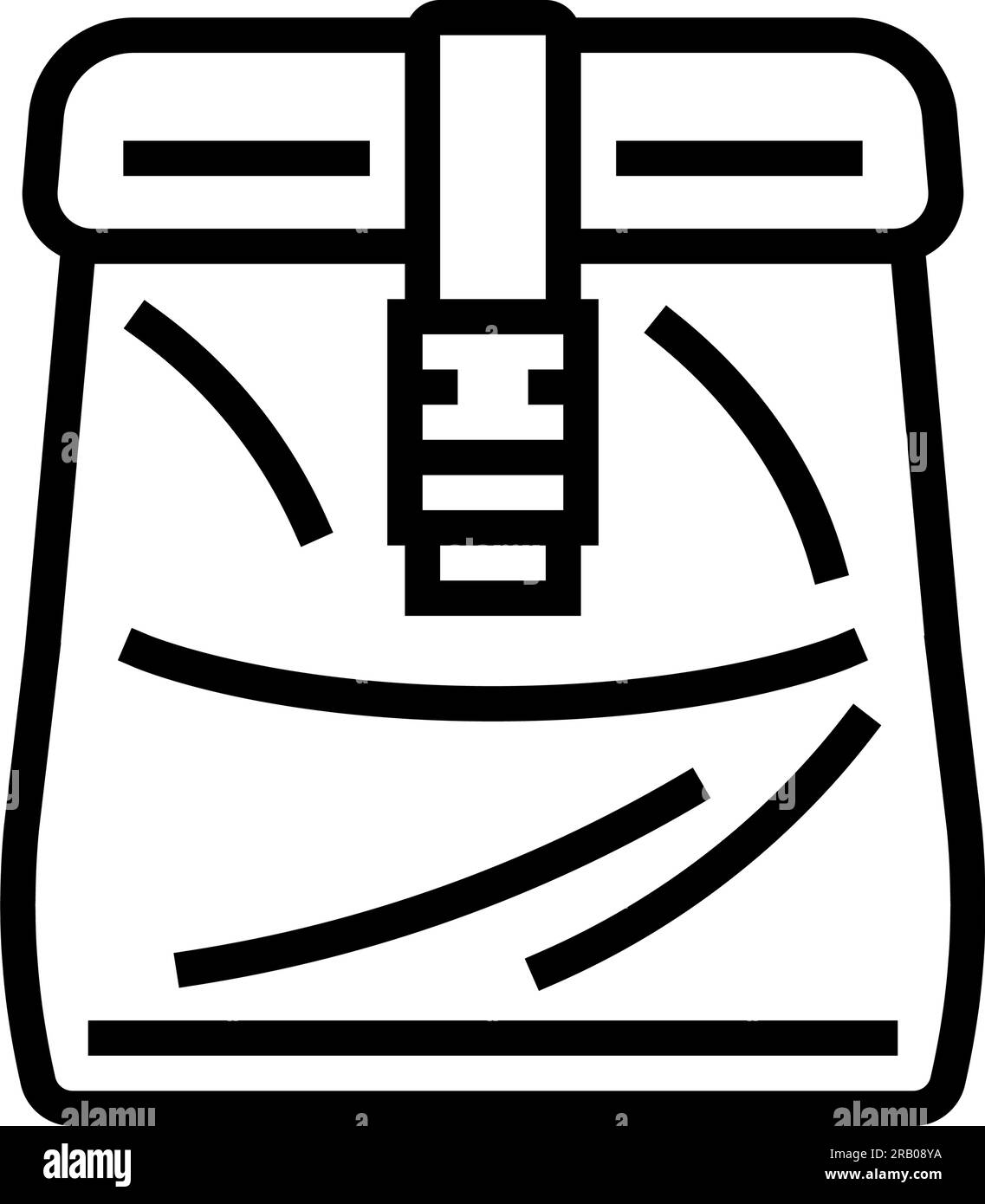 lunch box bag container line icon vector illustration Stock Vector ...