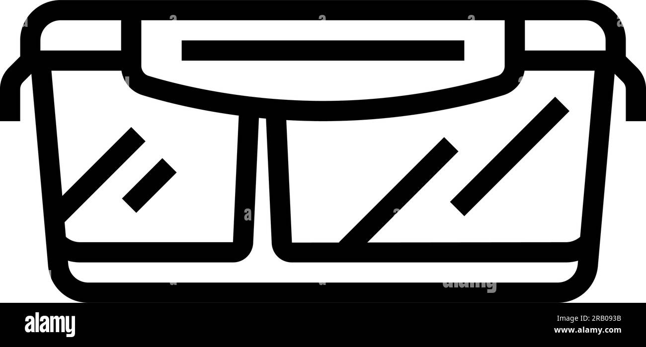 lunch box glass container line icon vector illustration Stock Vector ...