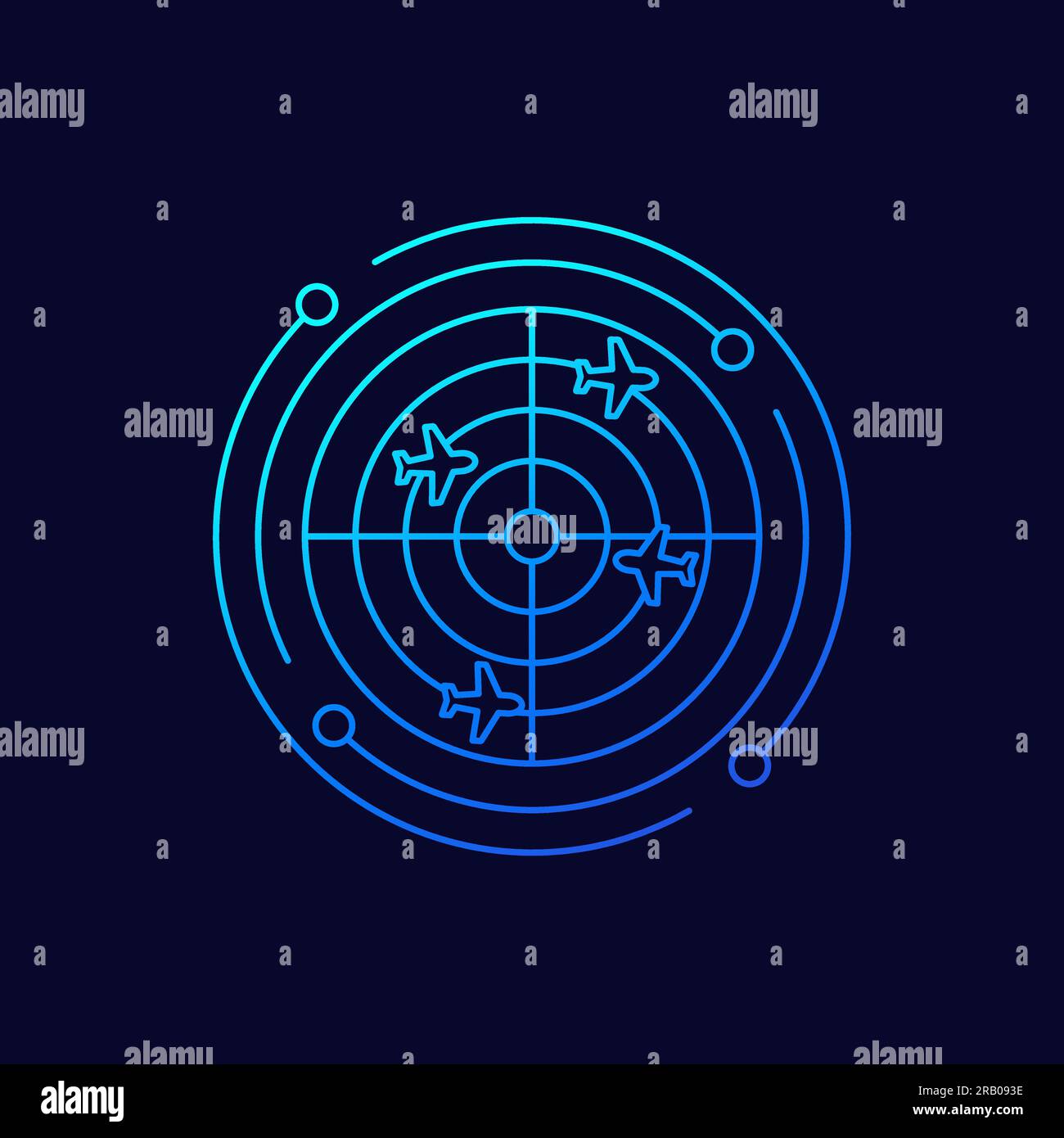 flight radar icon, linear design Stock Vector Image & Art - Alamy