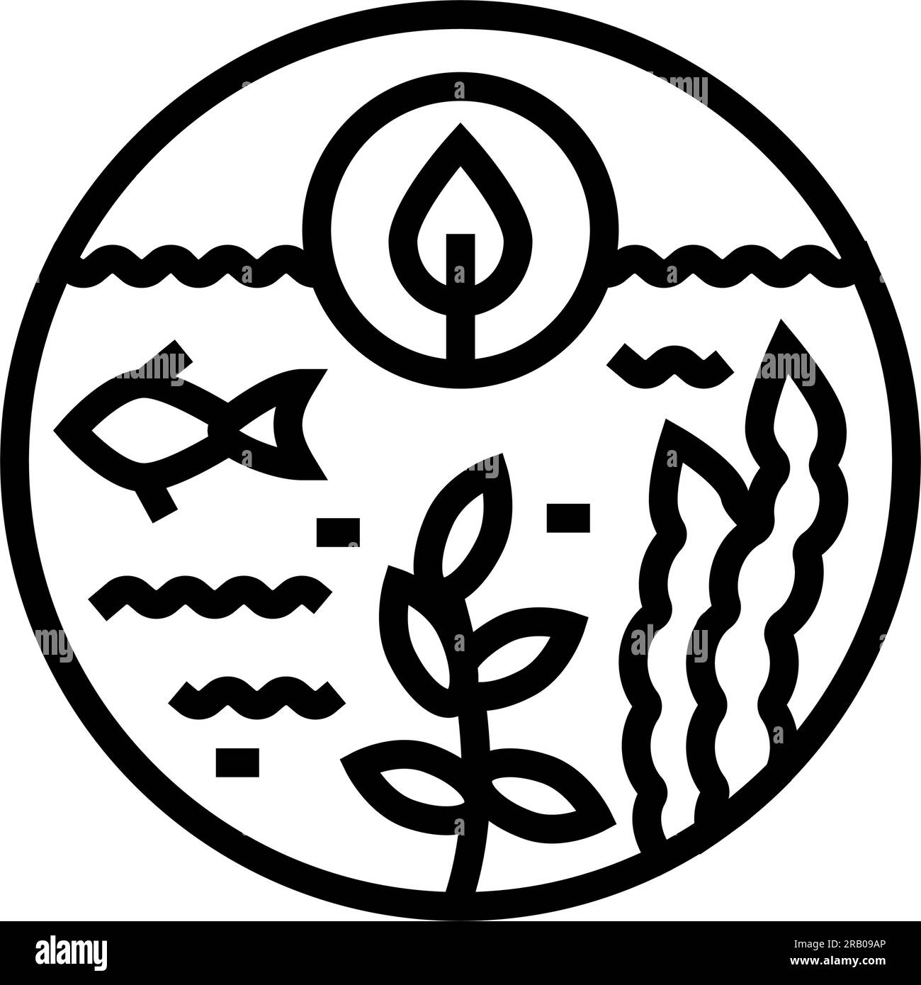 marine ecology line icon vector illustration Stock Vector Image & Art ...