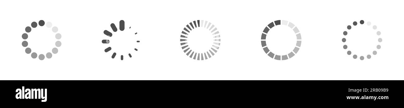 Download sign set. Load icons set. Load system. Data load. Loading bar ...