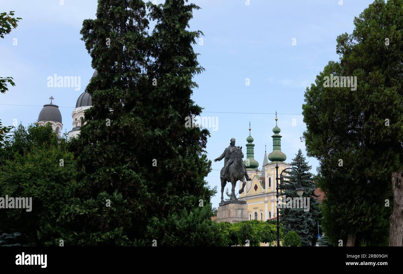Targu Mures city center view of the cathedral,Romania Stock Photo - Alamy