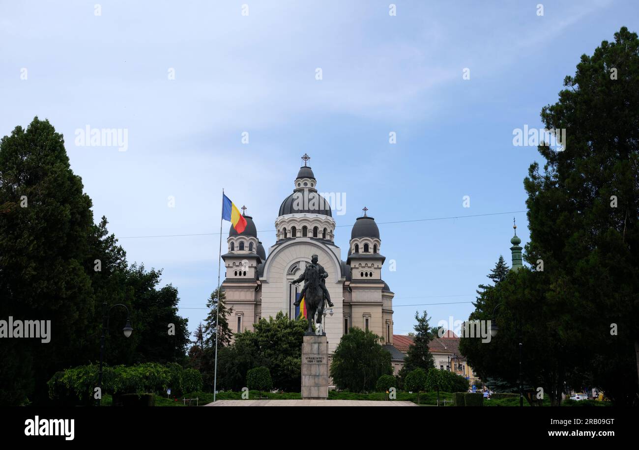 Targu Mures city center view of the cathedral,Romania Stock Photo - Alamy