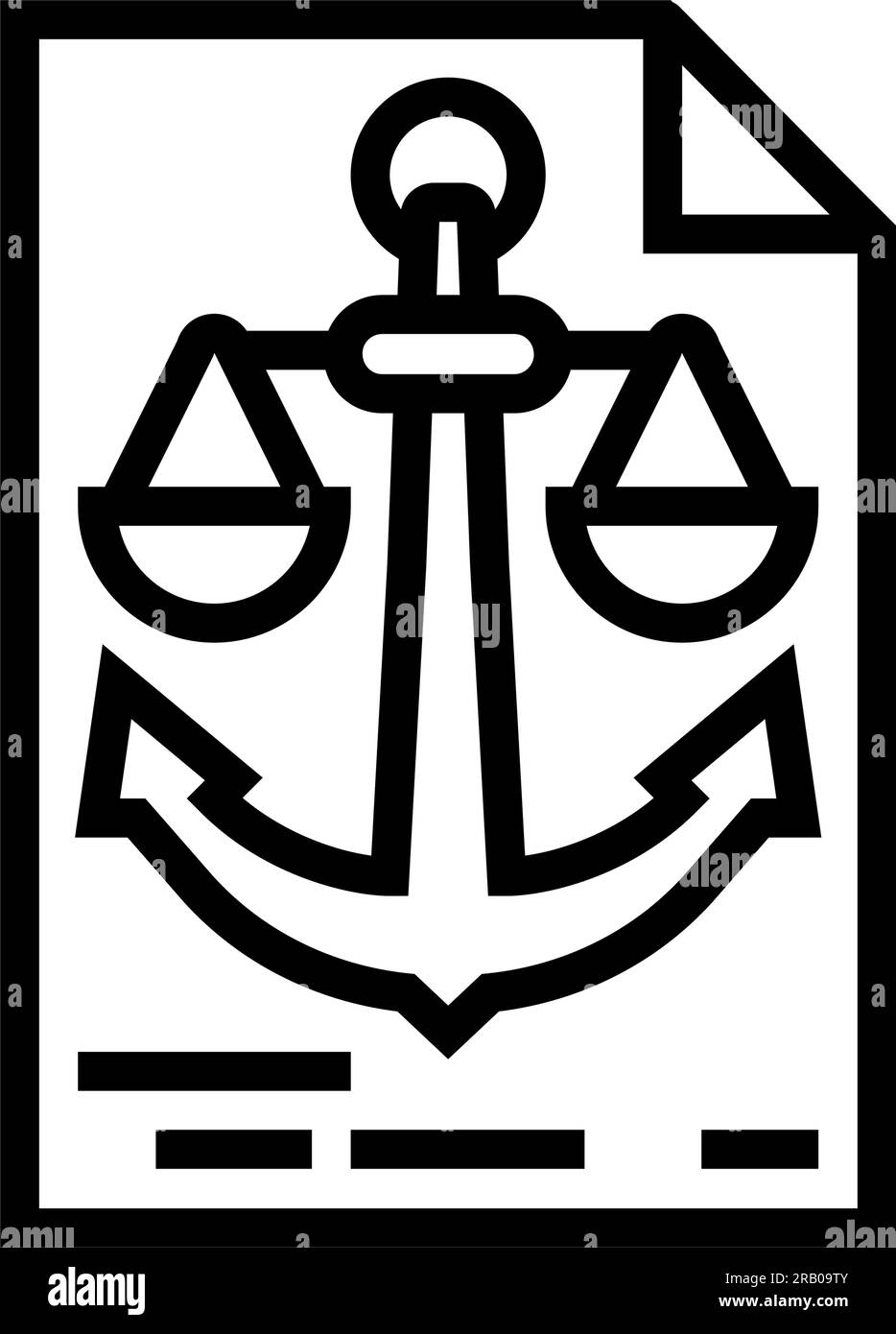 maritime law regulations line icon vector illustration Stock Vector ...