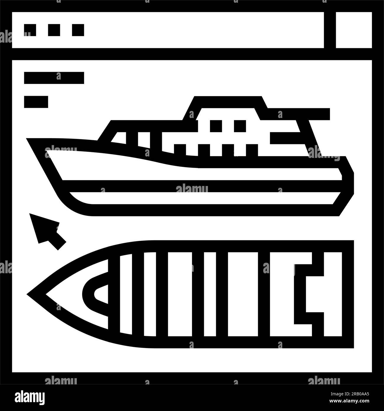 ship design concept marine line icon vector illustration Stock Vector ...