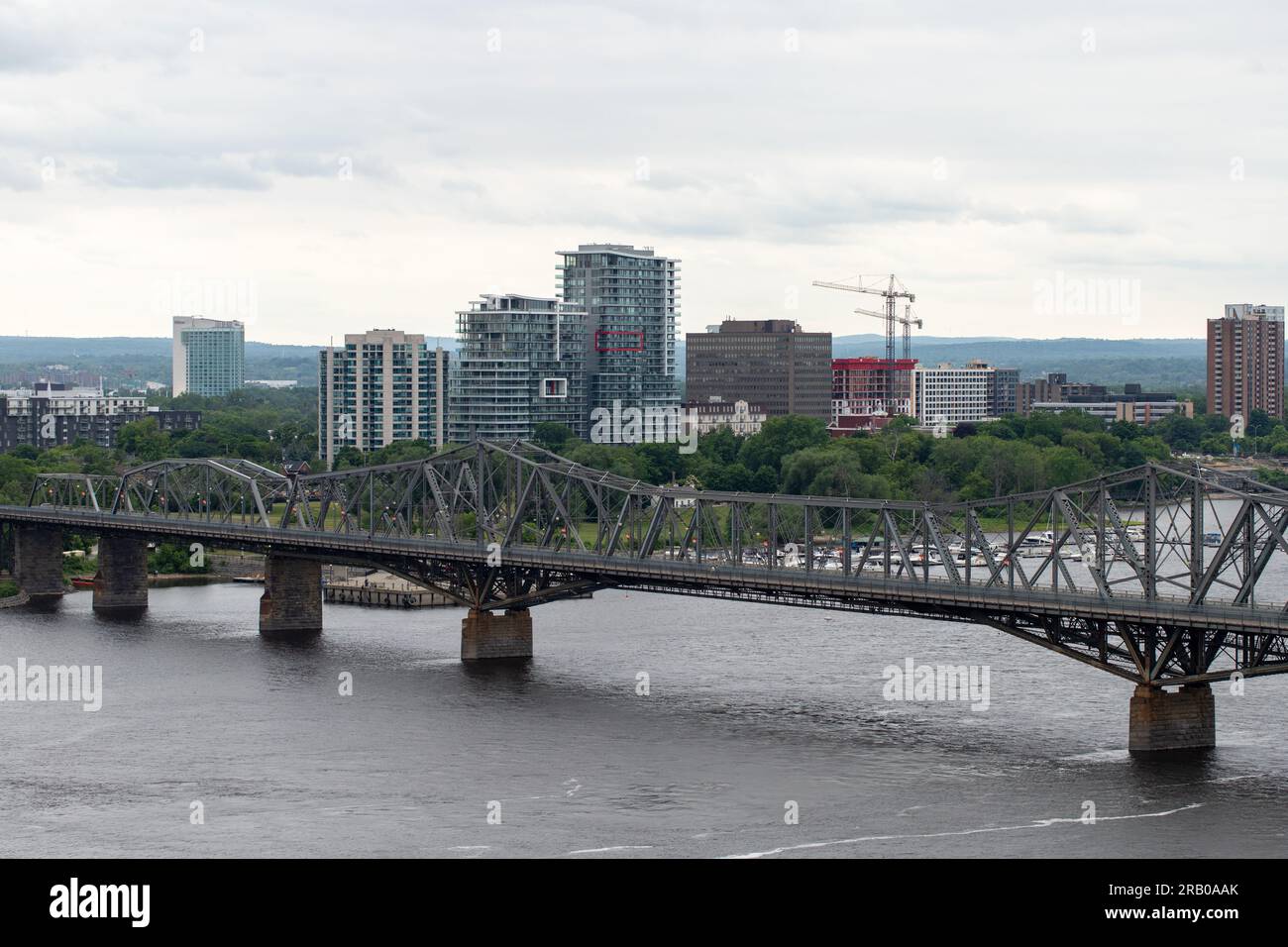 Ottawa, Canada - June 17, 2023: Ottawa River and Alexandra Bridge from ...