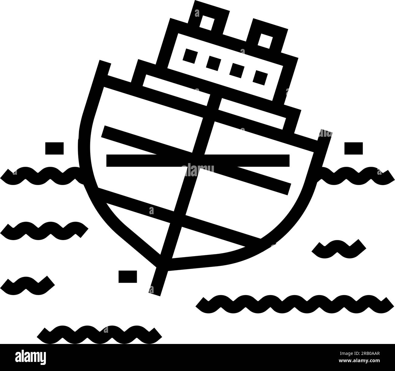 ship stability marine line icon vector illustration Stock Vector Image ...