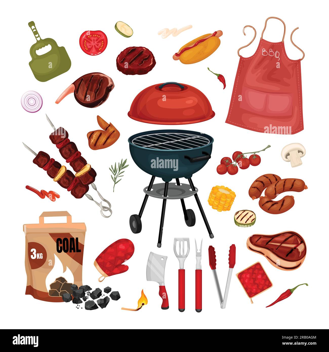 Vector illustration of picnic supplies Stock Vector Image & Art - Alamy