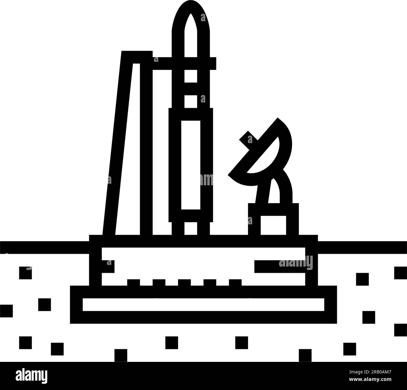 mars sample return mission planet line icon vector illustration Stock ...