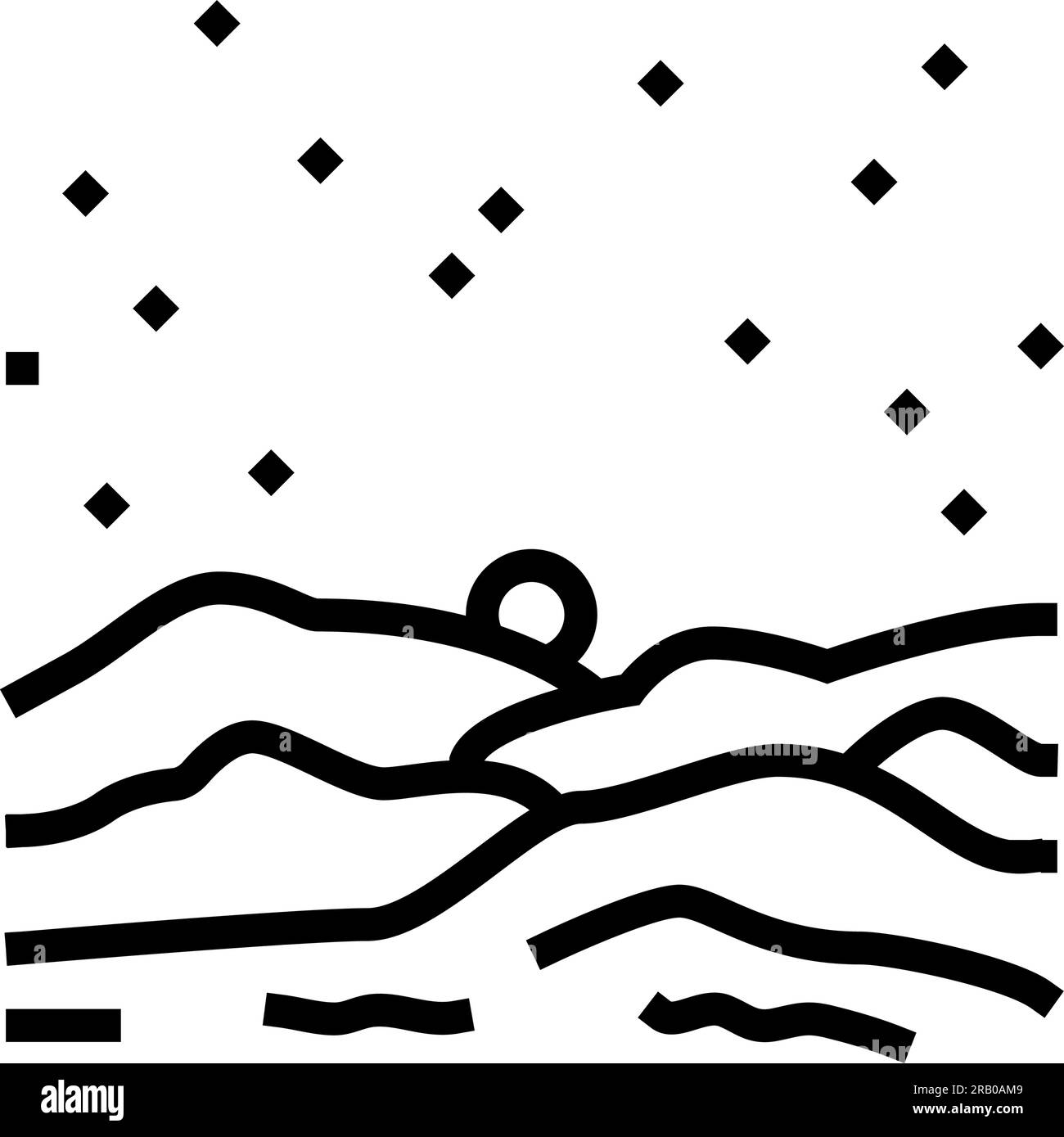 martian sunset mars planet line icon vector illustration Stock Vector ...