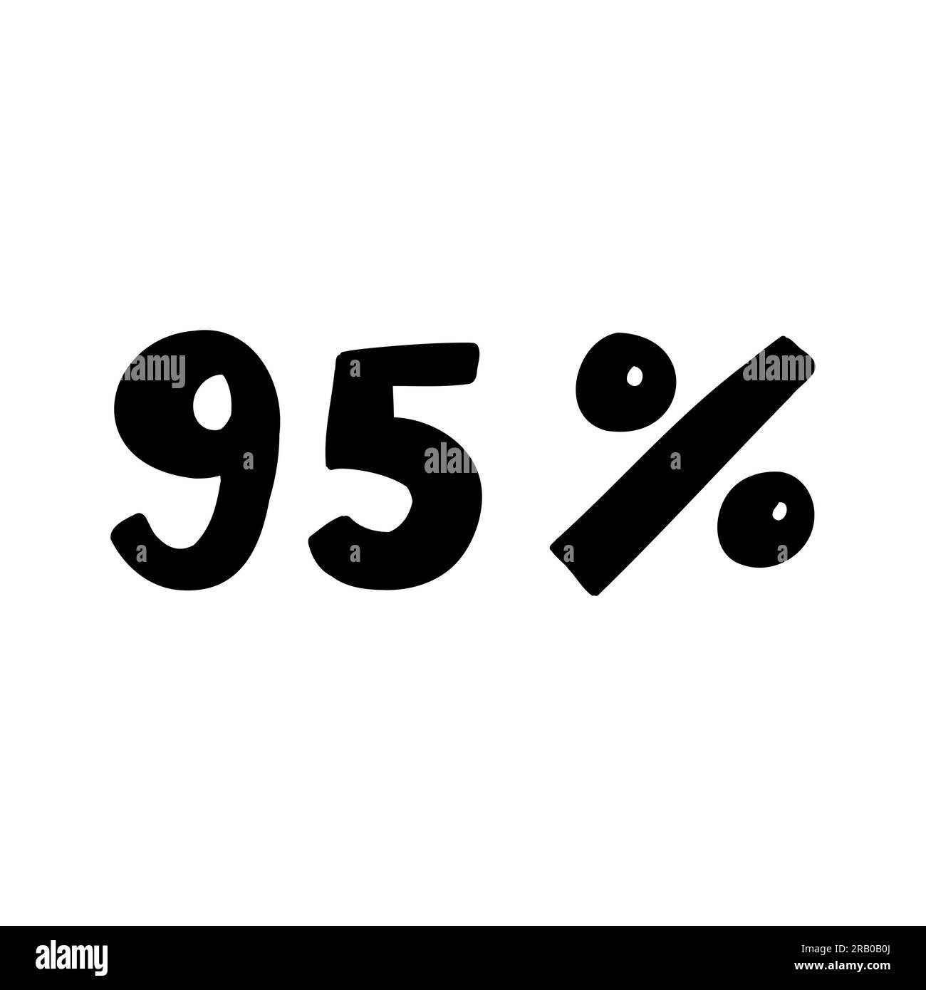 Sale 95 percent off orange discount logo special offer lettering ...