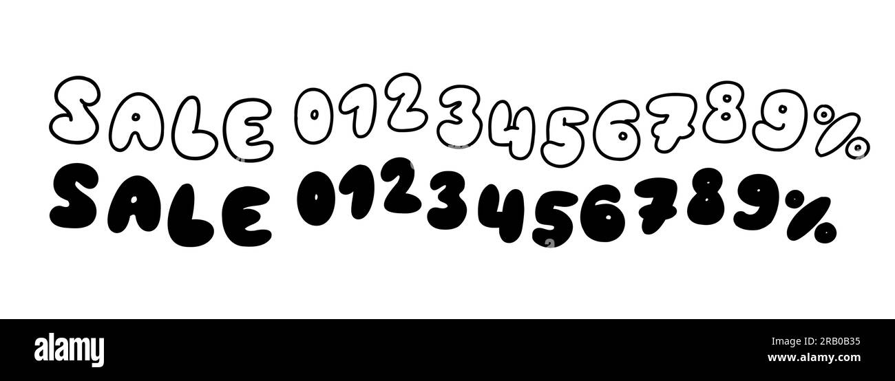 Hand written any percent sale black ink discount logo special offer ...