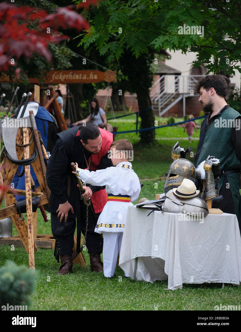 Traditionally dressed kids at a cultural festival in Transylvania Stock ...