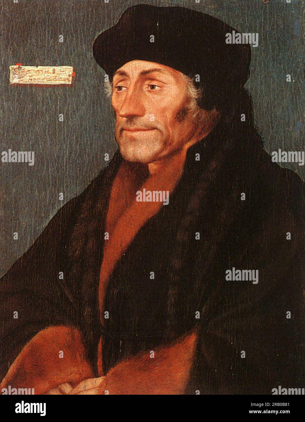 Erasmus of Rotterdam c.1532; Germany by Hans Holbein the Younger Stock ...