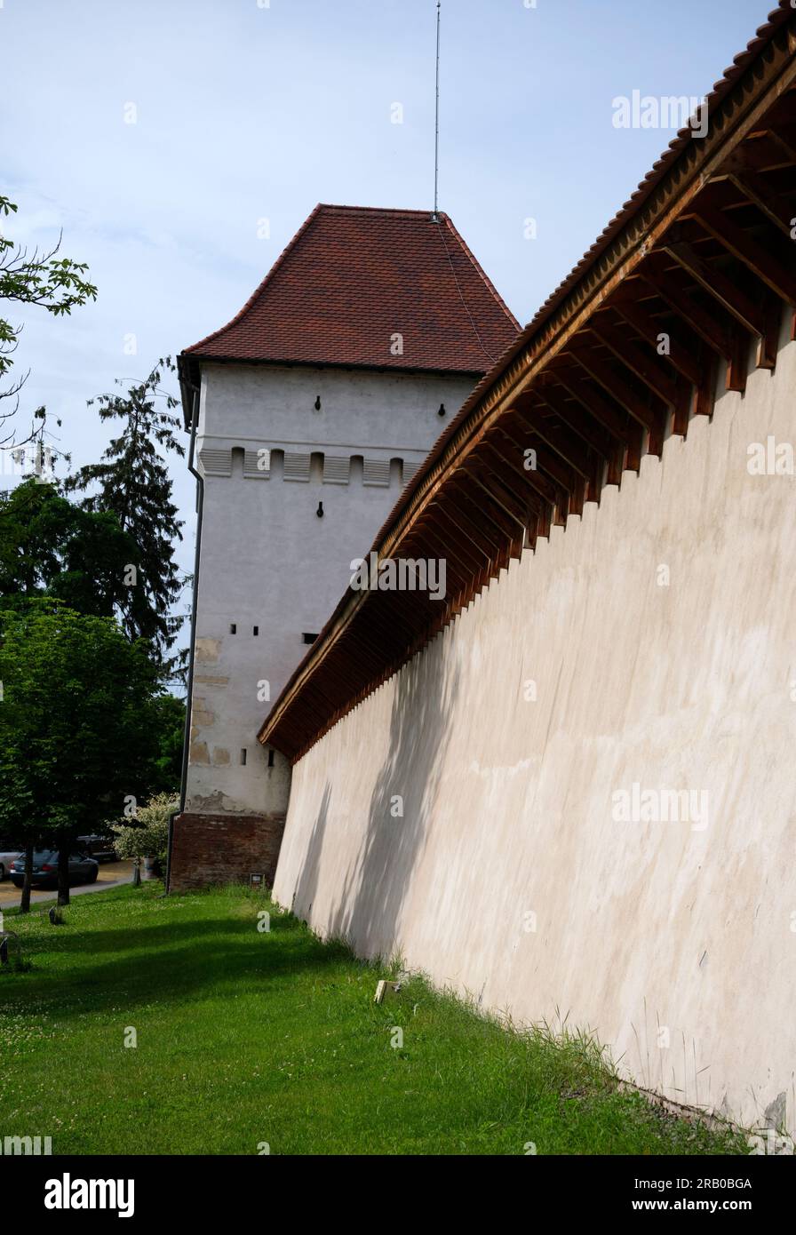 Medieval city walls in Targu Meres,Romania Stock Photo - Alamy