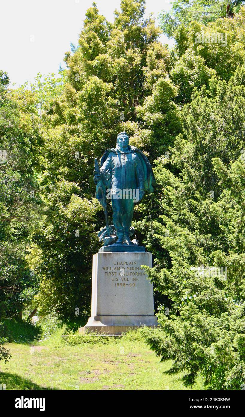 Bronze statue of Chaplain William D. McKinnon by John MacQuarrie ...