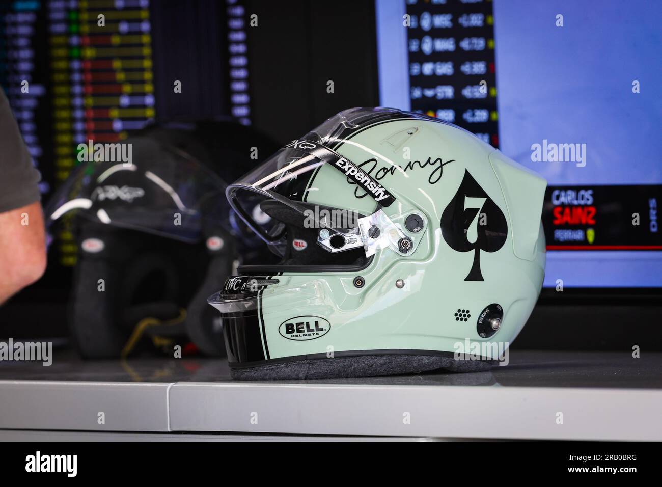 Helmet of Sonny Hayes, driver of the fictional Apex APXGP team in the ...