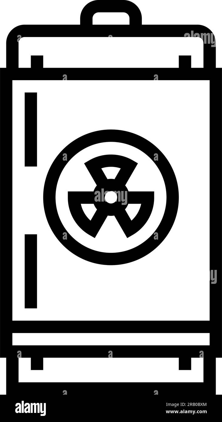 nuclear waste storage energy line icon vector illustration Stock Vector ...