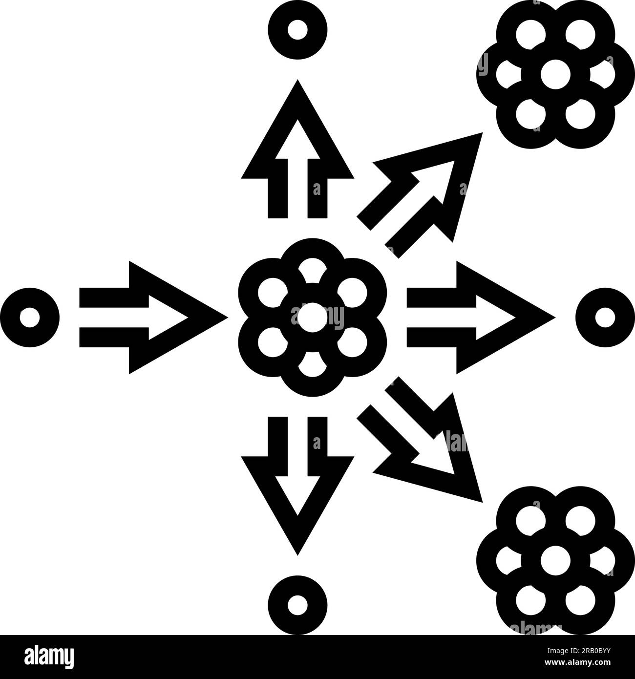 nuclear fission energy line icon vector illustration Stock Vector Image & Art - Alamy