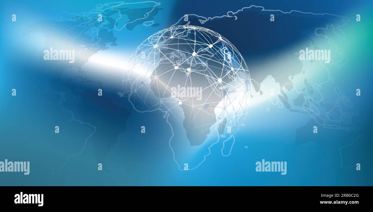 Digital Network Connections, Technology Background - Cloud Computing Design Concept with Earth ...