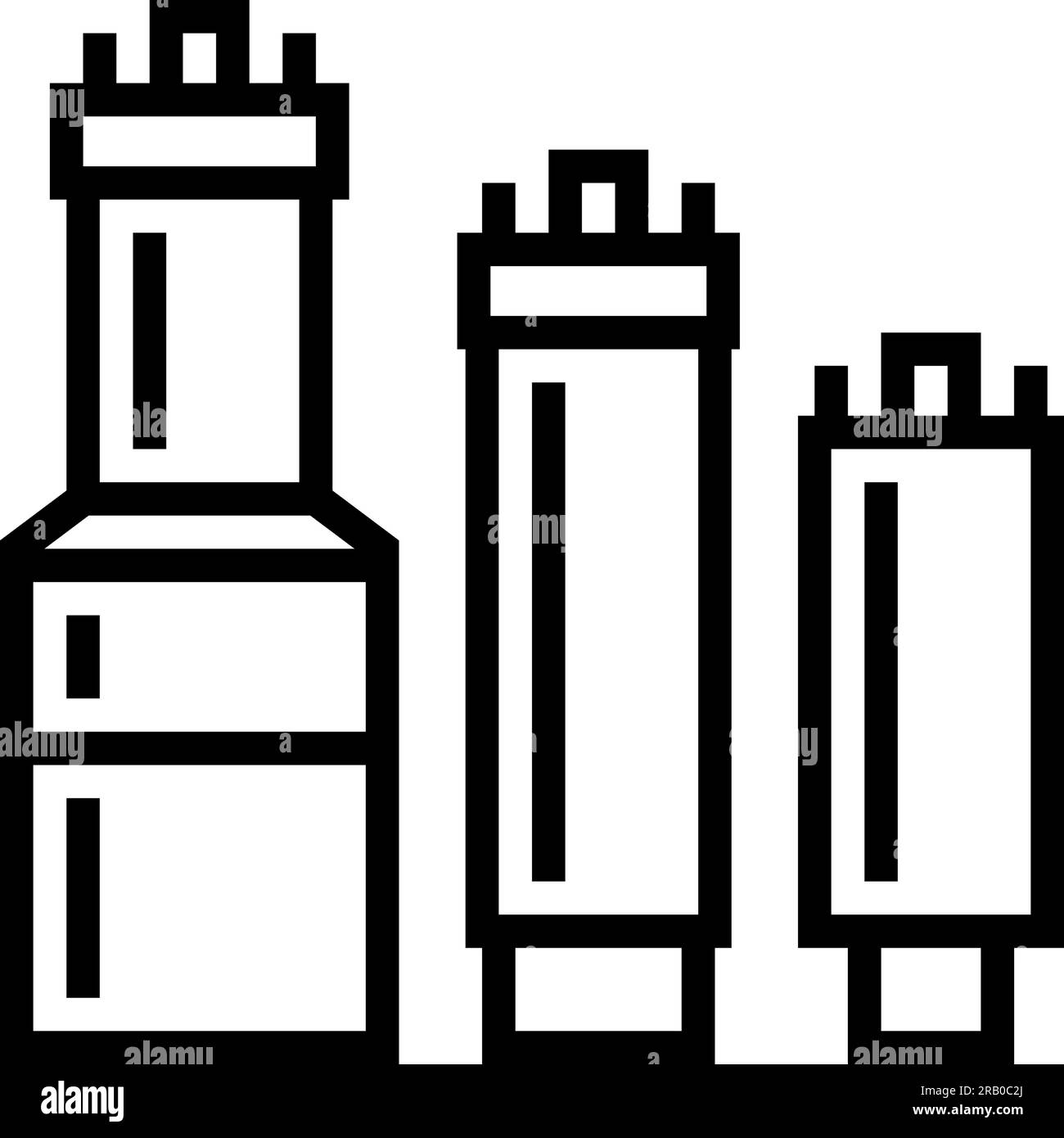 scintillation detector nuclear energy line icon vector illustration ...