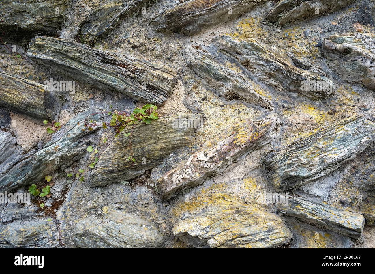 Herring-bone pattern in a surviving 300 AD wall of the Roman fortlet at ...