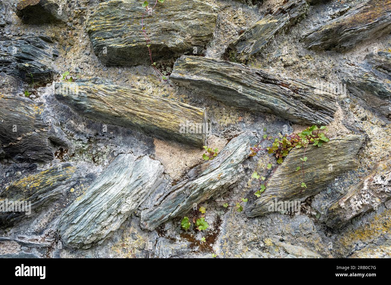 Herring-bone pattern in a surviving 300 AD wall of the Roman fortlet at ...