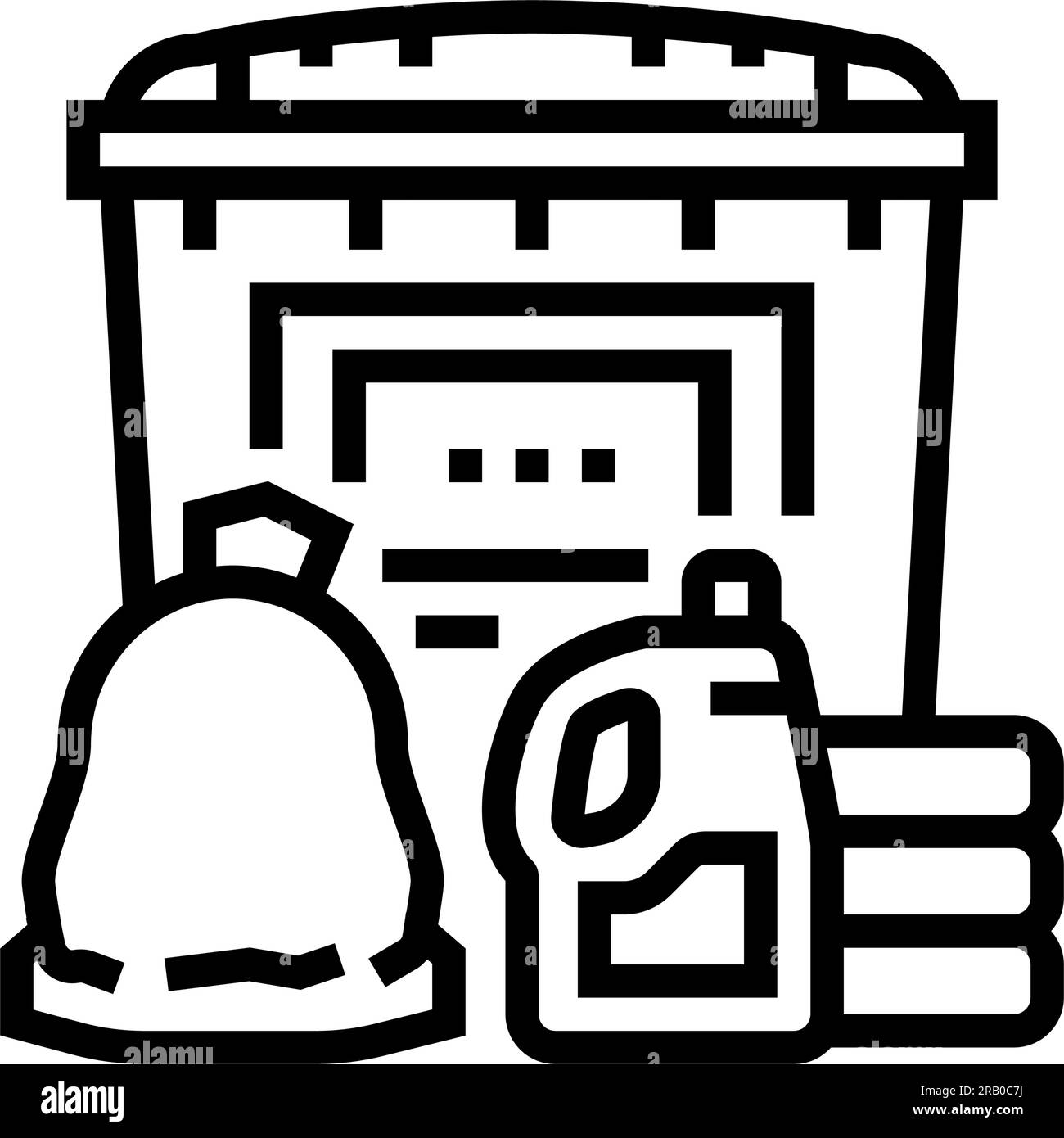 oil spill response kit petroleum engineer line icon vector illustration ...
