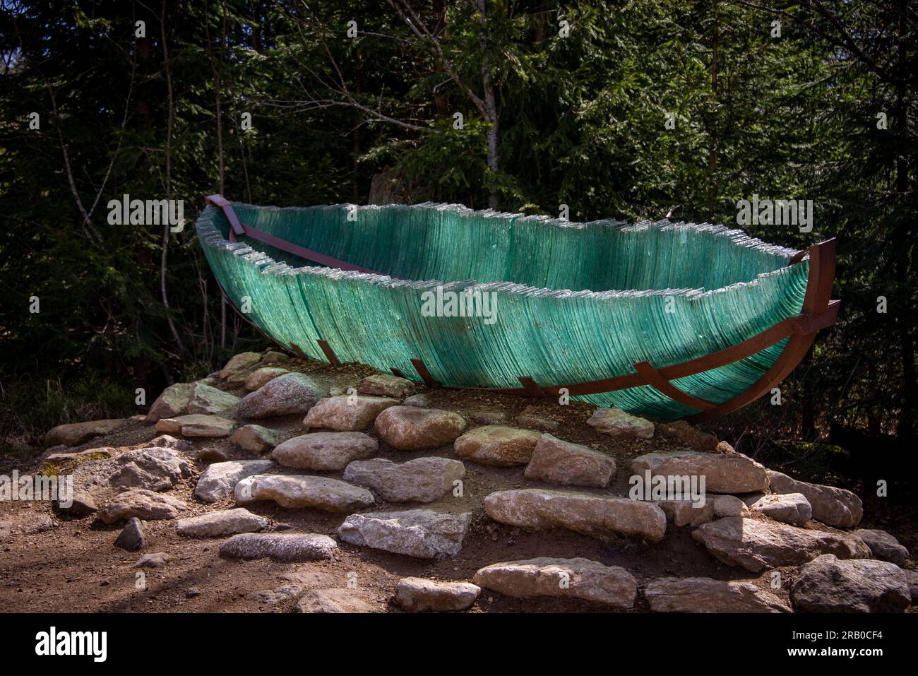 The glass ark near mount Lusen was set up at a crossroads as reminder ...