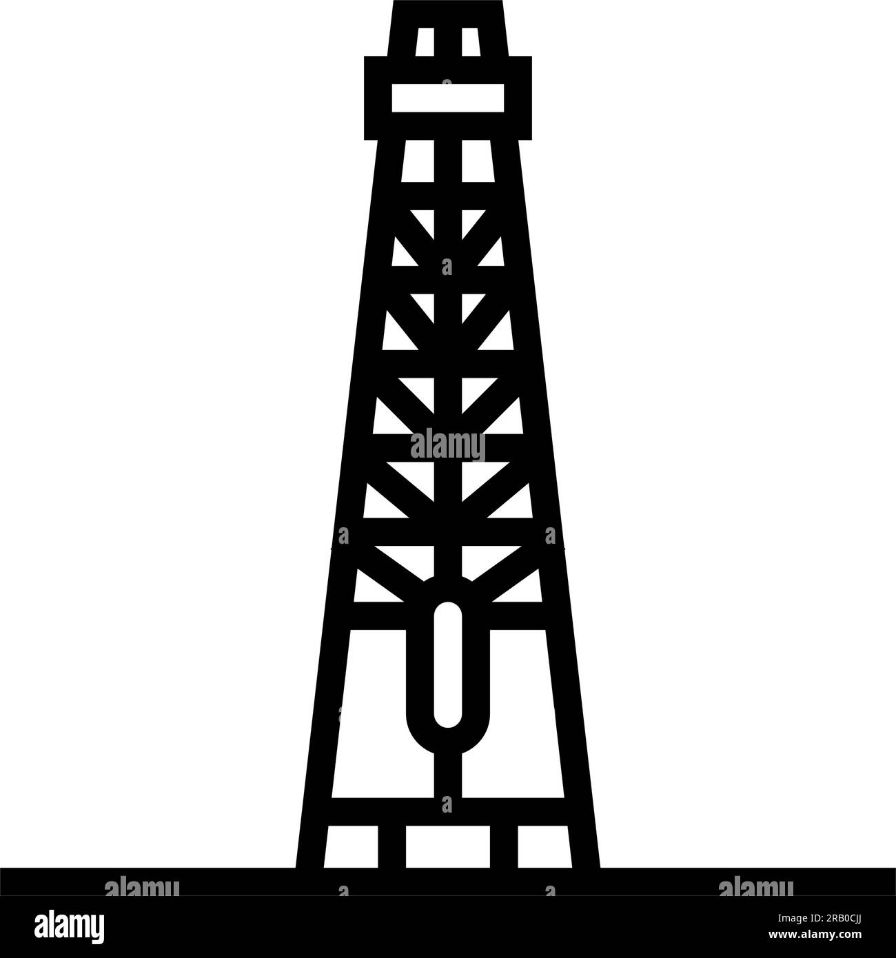 oil derrick petroleum engineer line icon vector illustration Stock ...