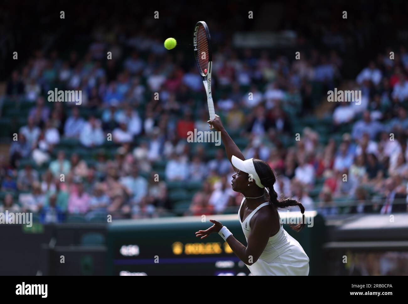 Sloane Stephens in action against Donna Vekic (not pictured) on day ...