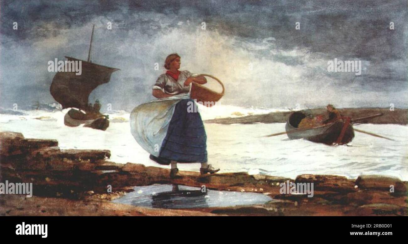 Inside the bar 1883 by Winslow Homer Stock Photo - Alamy