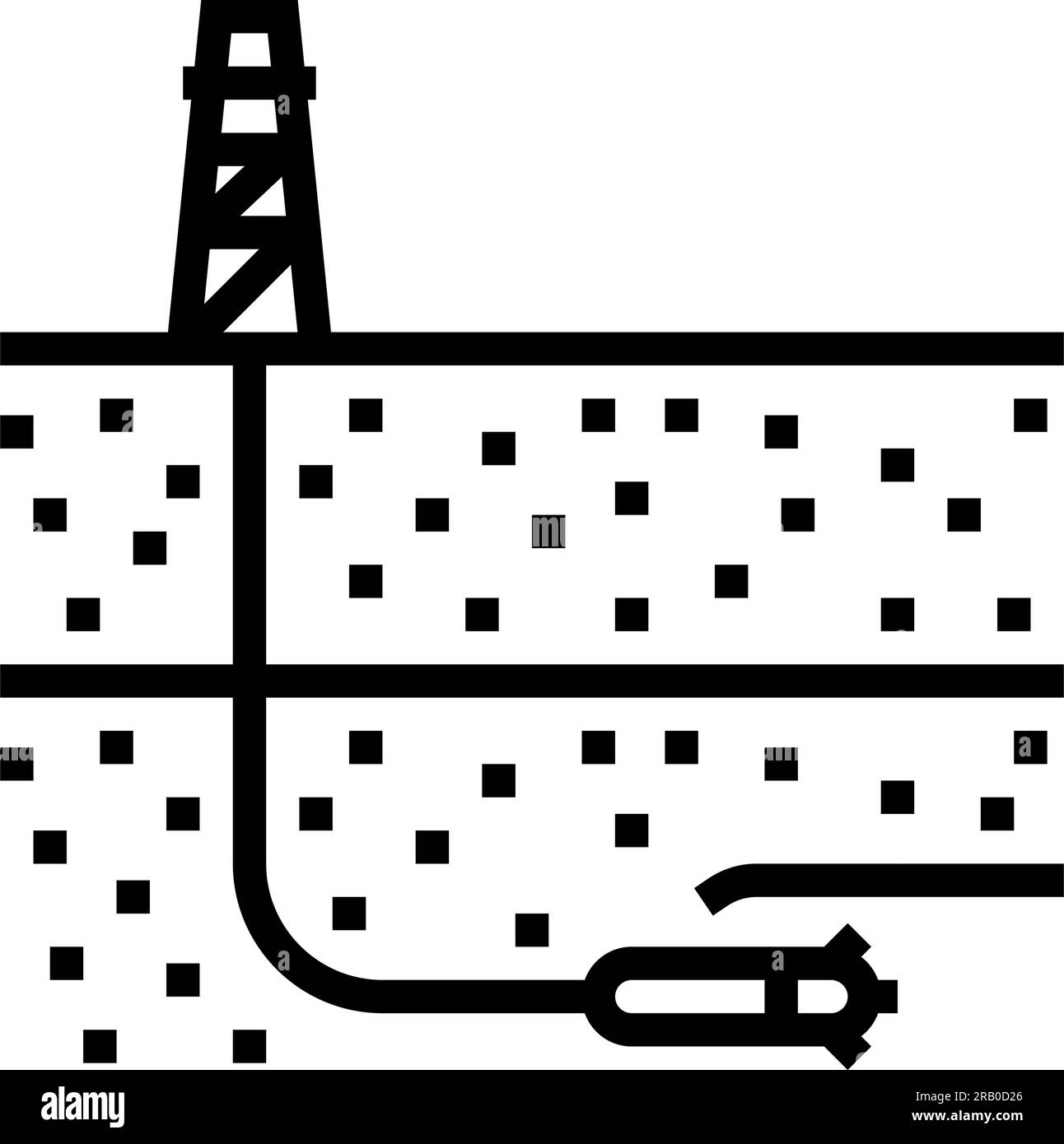 directional drilling petroleum engineer line icon vector illustration ...