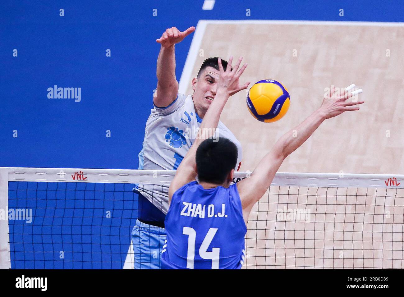 Pasay City, Philippines. 6th July, 2023. Klemen Cebulj (L) of Slovenia ...