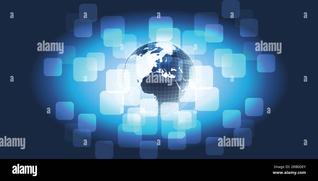 3D Earth Globe Layout, Abstract Background Illustration Stock Vector ...