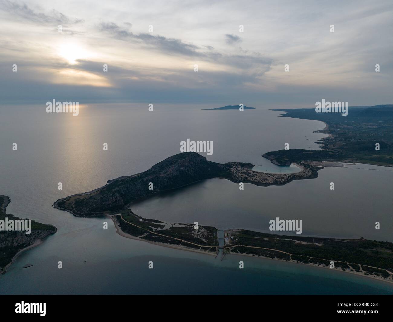 Aerial view of Voidokilia beach in Messinia, Greece Stock Photo - Alamy