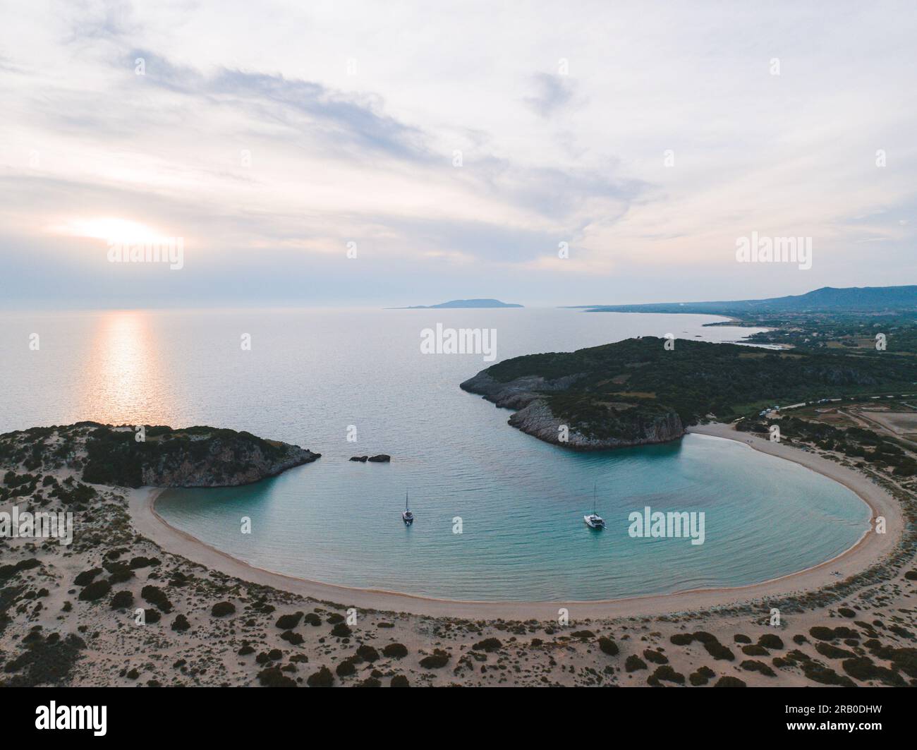 Aerial view of Voidokilia beach in Messinia, Greece Stock Photo - Alamy