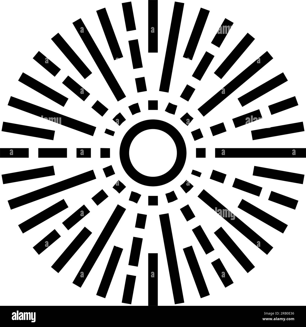 sunburst sun summer sunlight line icon vector illustration Stock Vector ...