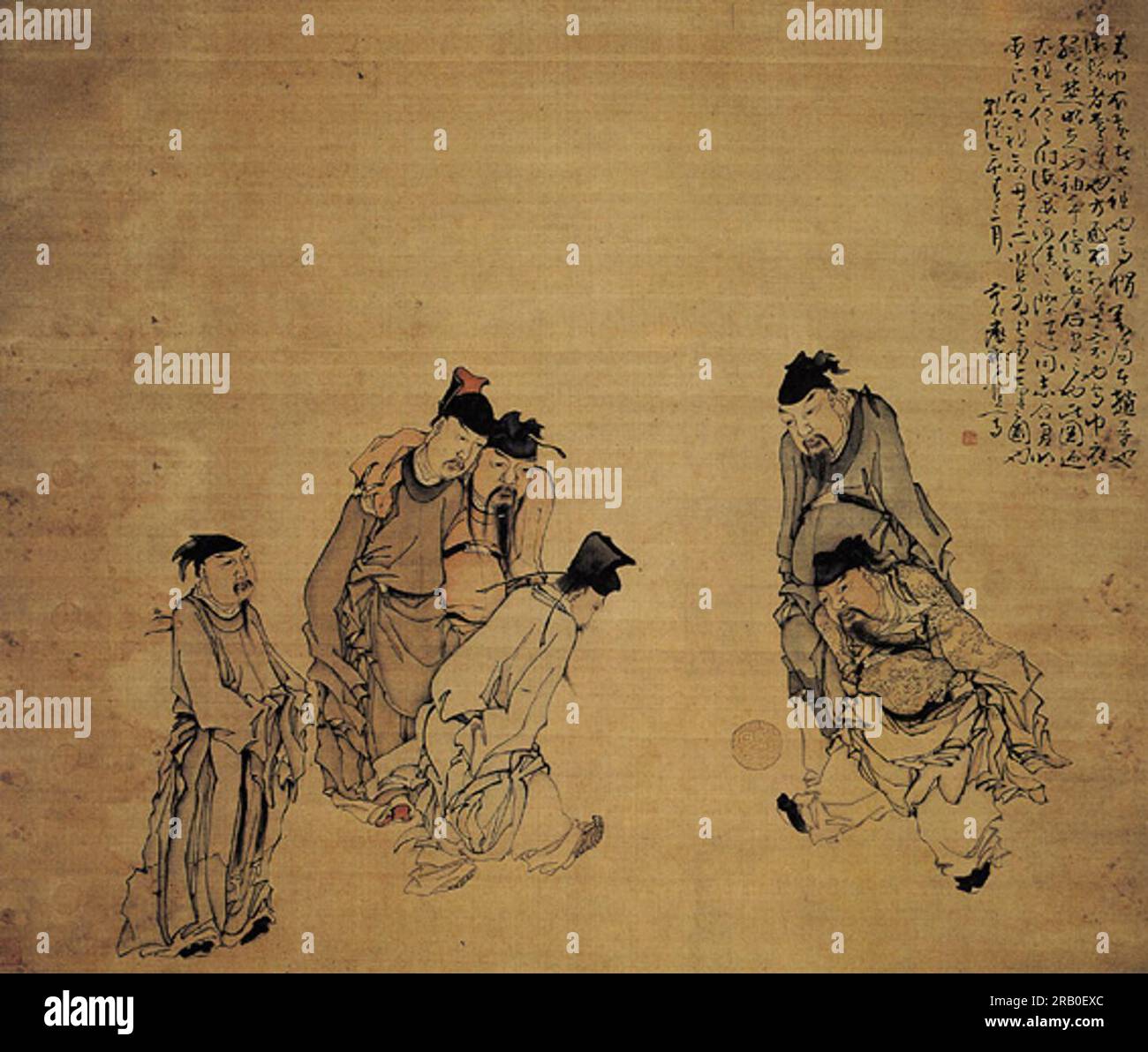 Painting of Cuju by Huang Shen Stock Photo - Alamy