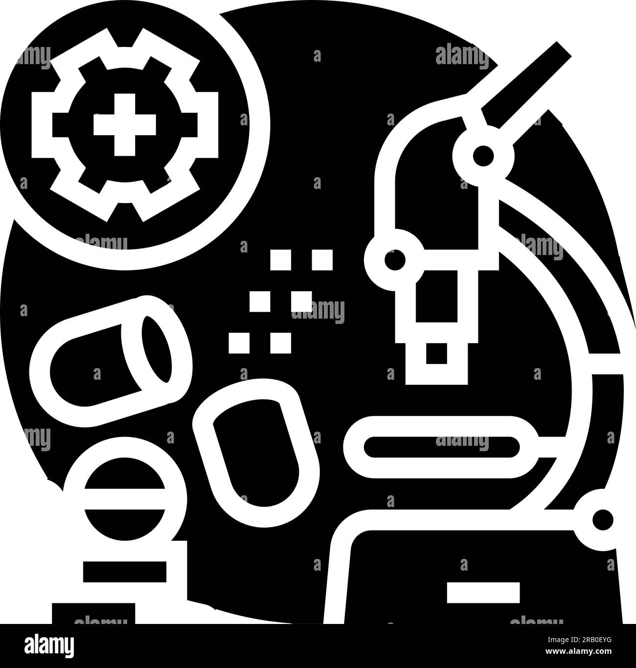 drug discovery development biomedical glyph icon vector illustration ...