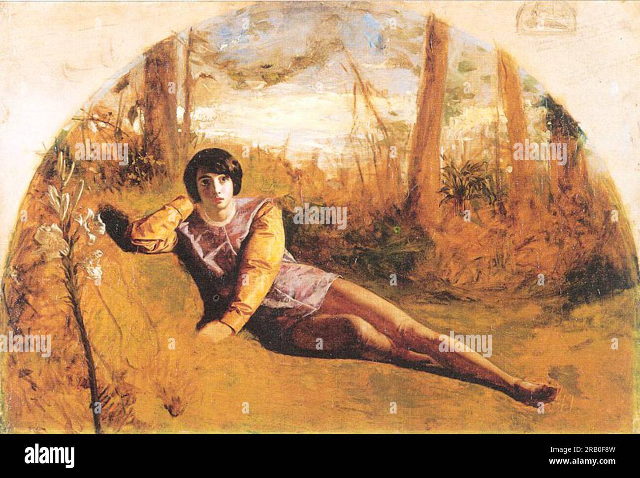 The Young Poet 1849 by Arthur Hughes Stock Photo - Alamy