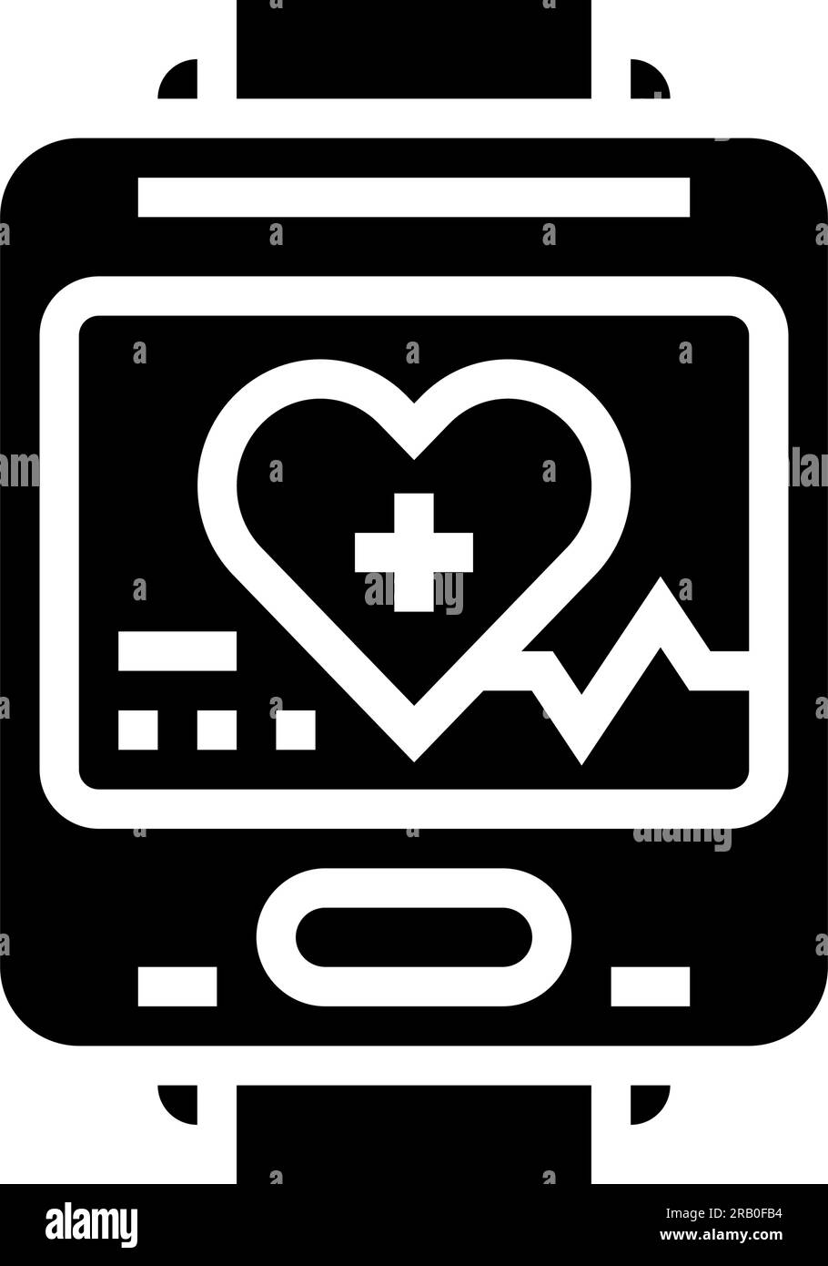 wearable medical device biomedical glyph icon vector illustration Stock ...