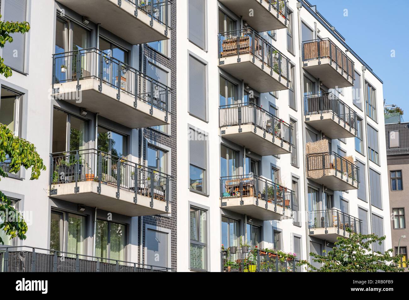 Modern apartment building seen in Berlin, Germany Stock Photo - Alamy