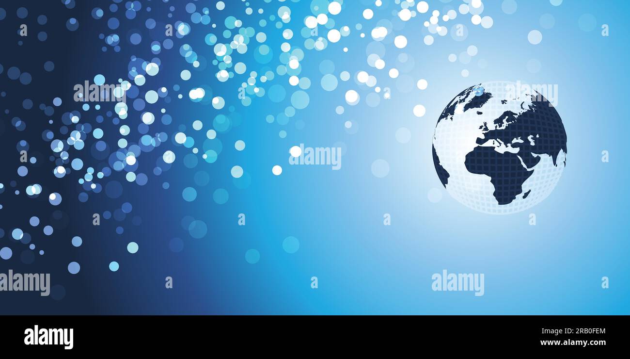 Earth Globe Design on Bright Sparkling Background Stock Vector Image ...