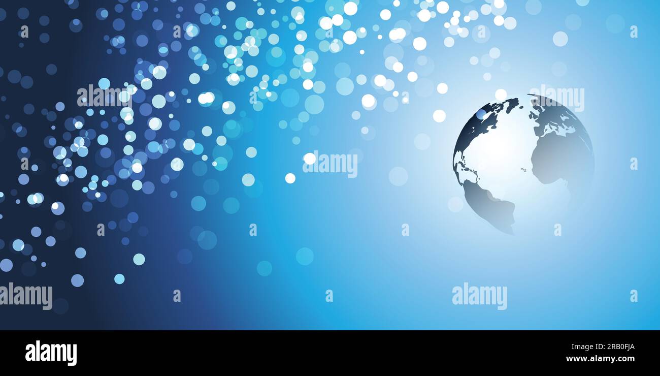 Earth Globe Design on Bright Sparkling Background Stock Vector Image ...
